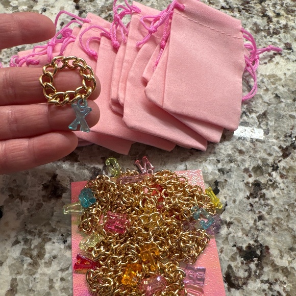 Hand made rings | Jewelry | Rainbow Alphabet Stainless Steel Chain Link ...